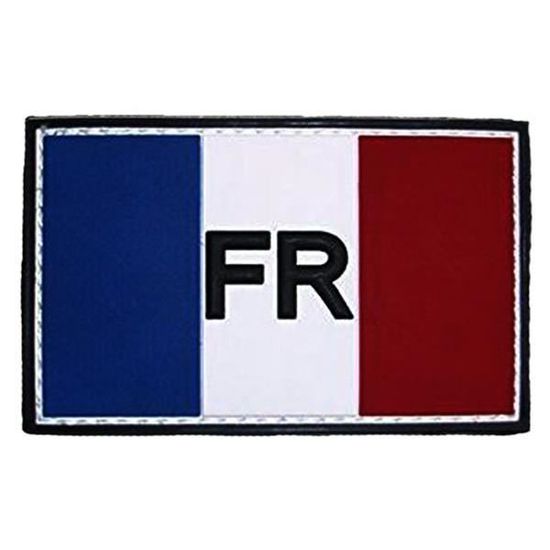 PATCH - ECUSSON 3D PVC SCRATCH DRAPEAU FRANCE AVEC INITIALES FR ...