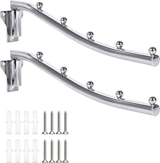 Porte Cintre Mural Rabattable, Lot de 2 Etendoir Mural Rabattable en ...
