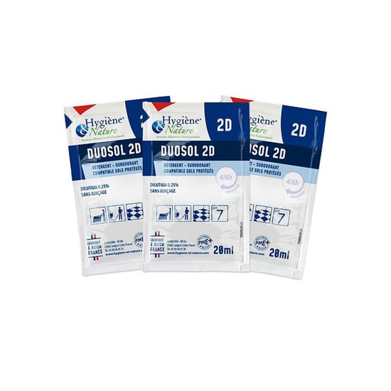 Dosettes 2D Détergent Surodorant DUOSOL 20ml Fraise carton de 250 ...
