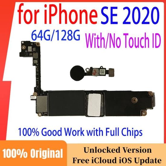 128G Rouge Tactile-Carte mère 100% originale débloquée pour iPhone SE 2020, iCloud Clean ...