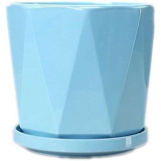 Smfn Pots De Fleurs De Céramique Modernes Avec Soucoupes Connectées De ...