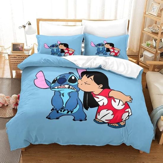 ZHMAO Parure de lit Lilo et Stitch, Anime, Affiche de Film, Housse de ...