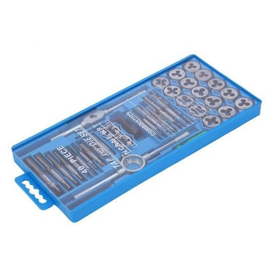 Ensemble de Taraud Métrique et Filière Outil de Filetage Manuel en Acier au Carbone EJ.LIFE ...