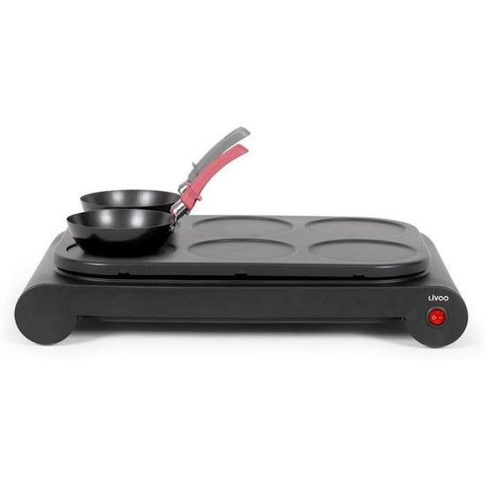 LIVOO DOM200 Set 3 en 1 Mini Woks, Crêpière et Grill Wok Party, Crepes ...