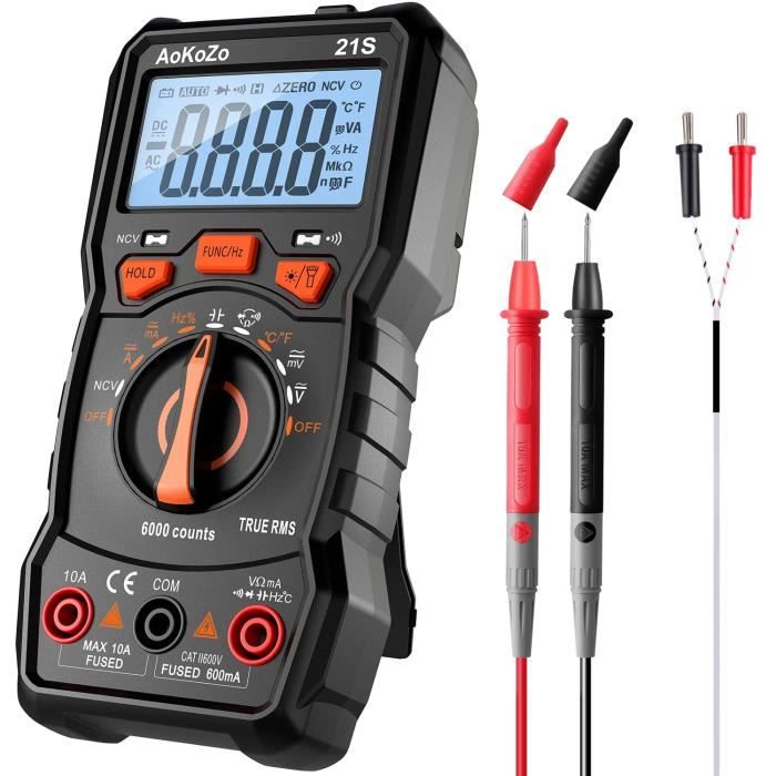 Multimètre numérique portable, 21s automatique testeur electrique ,6000 ...