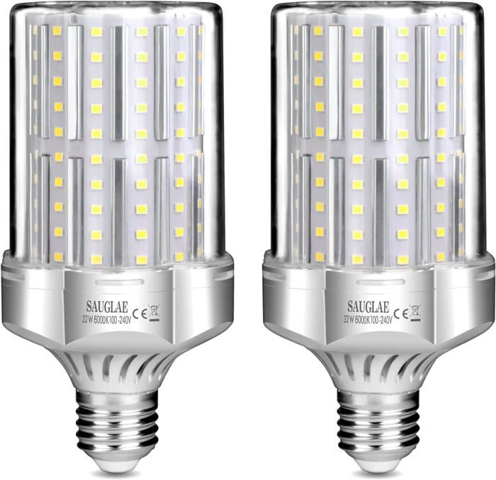 Ampoules LED 32W quivalent 260W Ampoule Incandescente 3600Lm 6000K Blanc Froid Ampoules E27 Vis ...