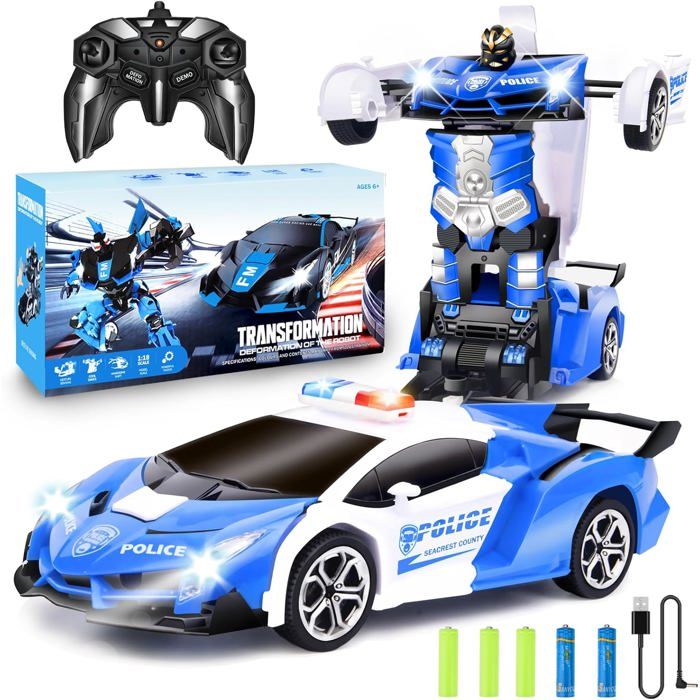 Voiture télécommandée transformable - SYSSEN - Transformable en robot ...