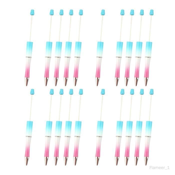 20 Pièces Stylo à Bille Perle Assortiment Imprimable DIY Stylo à Bille ...
