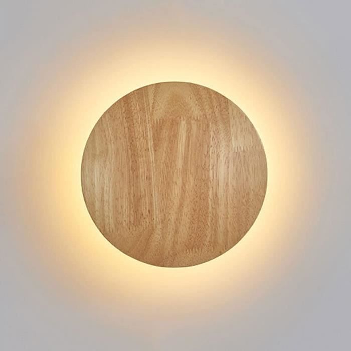 Applique Murale Ronde En Bois Applique Murale Circulaire Moderne ...