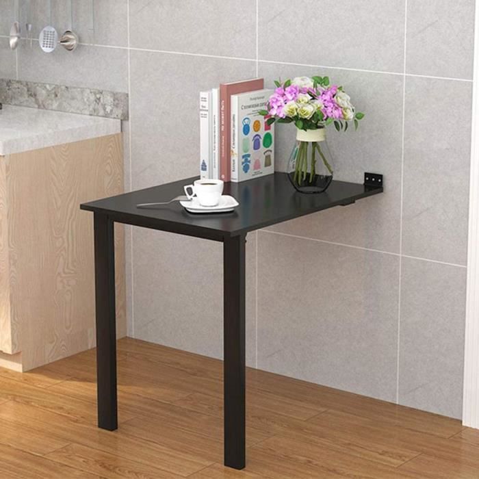 Table Murale Rabattable Blanc avec Cadre Décoratif,Table Murale À ...