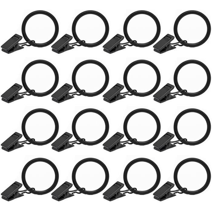 Pince a Rideaux 30 Pièces Anneaux Rideaux avec Pince Douche Anneaux de ...