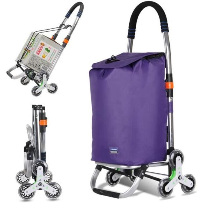 Chariot de Courses Pliable, Chariot Utilitaire de blanchisserie avec ...