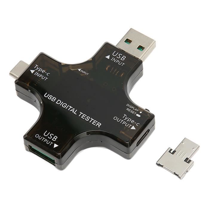 PAR - Testeur USB C Testeur de courant de tension USB C Affichage LCD ...