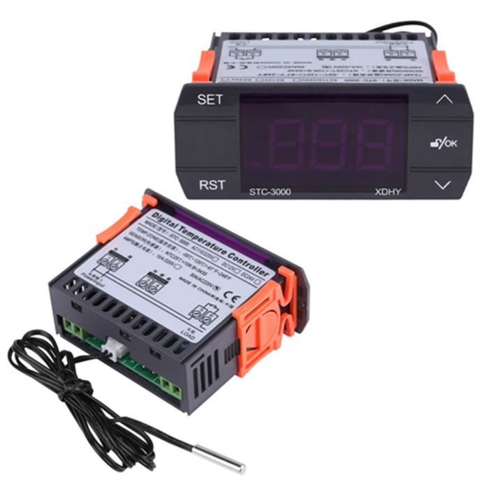 Dilwe STC-3000 Thermostat STC-3000 110V-220V Contrôleur de Température ...