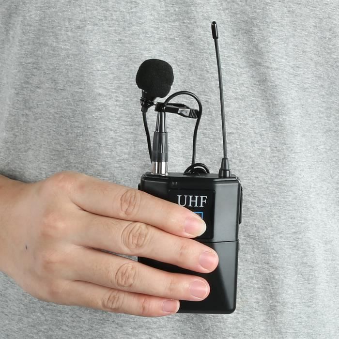 Duokon Micro cravate Microphone Cravate sans Fil Multifonction Un pour ...