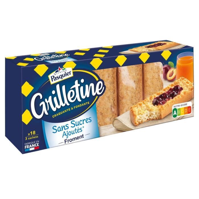 LOT DE 4 - PASQUIER - Biscottes Grillettine Froment Sans Sucres Ajoutés ...