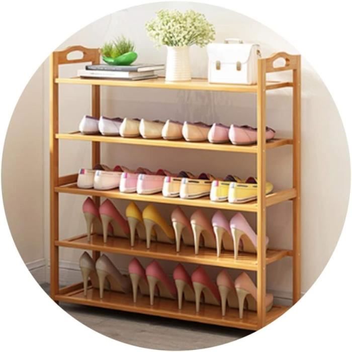 Nan Bamboo Shoe Rack Multi-Couche Support De Rangement Du Chenal D ...