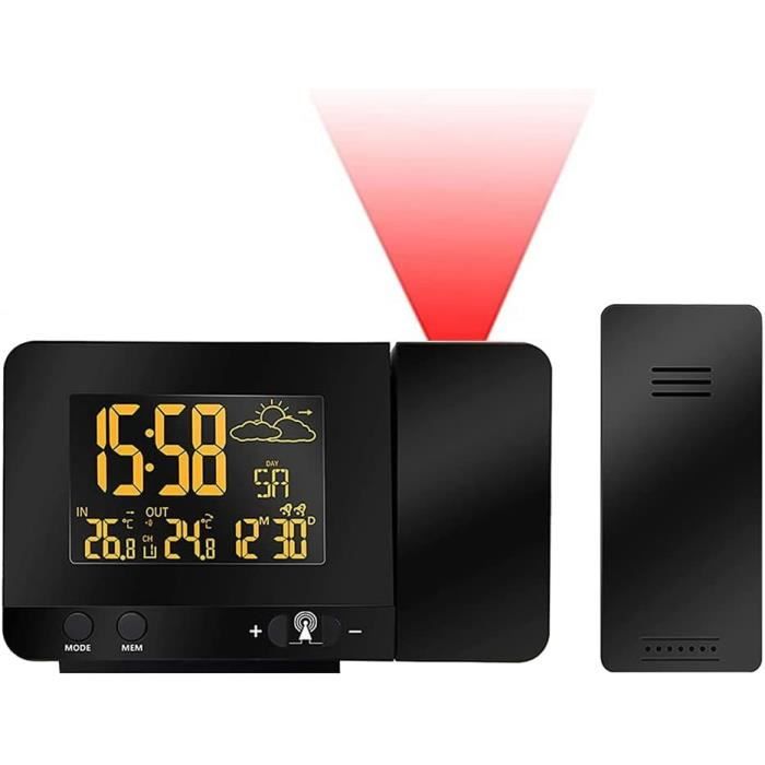 Reveil Projecteur Plafond, Reveil Projection Plafond Température ...