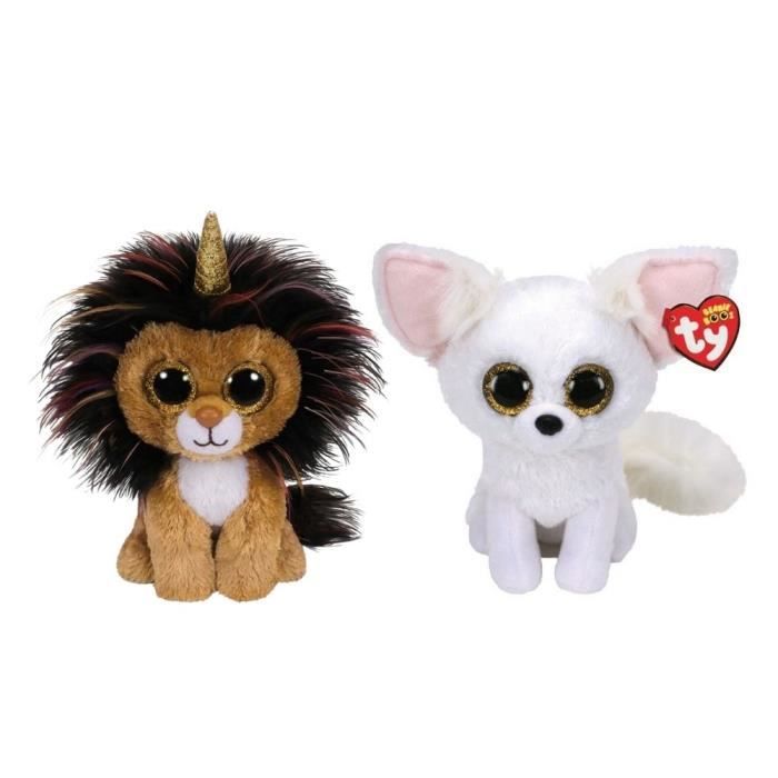 Ty - Peluches - Beanie Boo's - Ramsey Lion & Phoenix Renard - Cdiscount ...