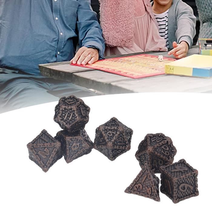 VGEBY Ensemble de dés en métal 7 pièces pour jeux de rôle dans une ...