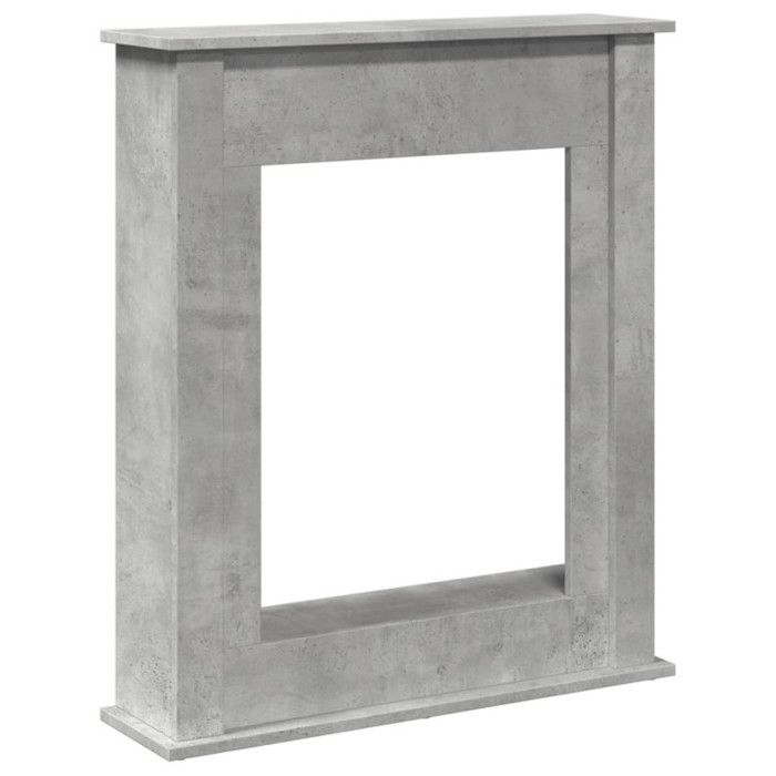 Cadre de cheminée gris béton 75x20x87,5 cm bois d ingénierie ...