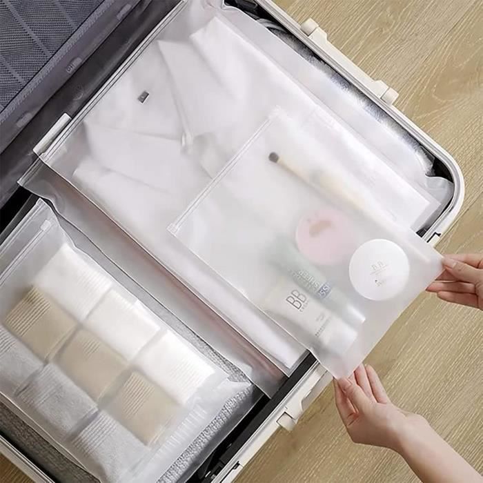 30 Pièces Sac Zipper Voyage,Sac De Rangement Plastique Transparent ...