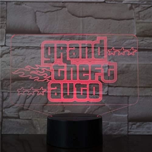 Lampe Led Grand Theft Auto Gta Logo Changement De Couleur Usb Lumière ...
