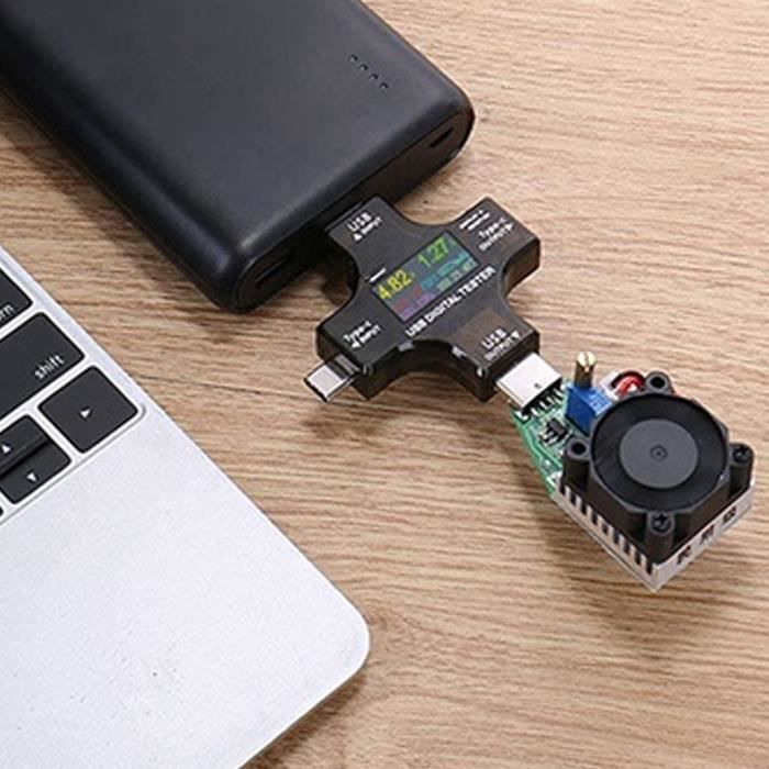 PAR - Testeur USB C Testeur de courant de tension USB C Affichage LCD ...