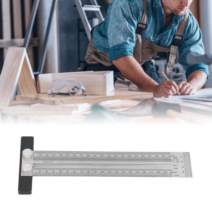 Règle de traçage en T pour menuiserie - FDIT - Charpentier - Acier ...