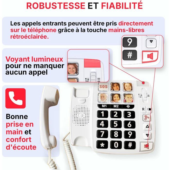Téléphone Fixe - ETHNICS ORIGINS -SWISSVOICE Xtra 1110 - Téléphone ...