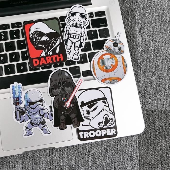 Lot De 100 Autocollants Star Wars En Vinyle Imperméable Pour Bagages ...