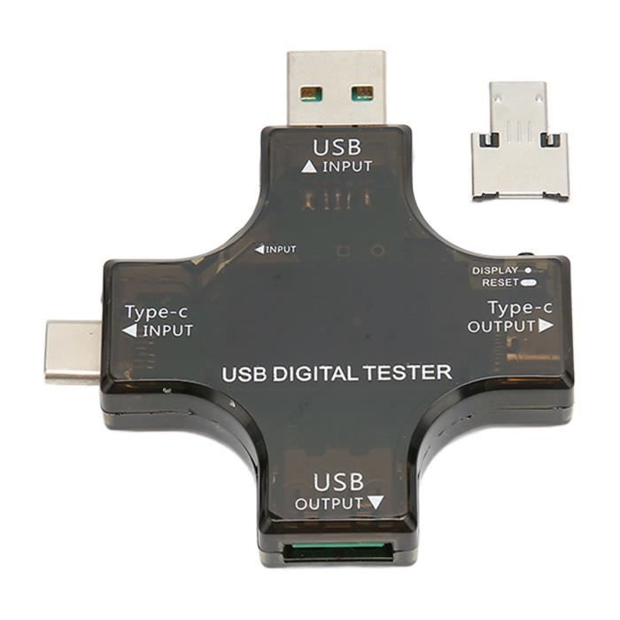 PAR - Testeur USB C Testeur de courant de tension USB C Affichage LCD ...