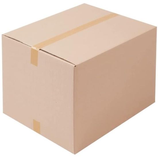 Lot de 15 cartons pliables 500 x 400 x 300-200 mm (carton ondulé double ...