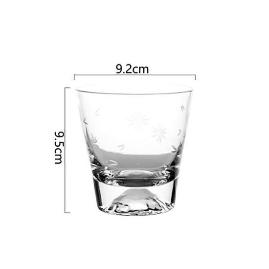 Verres à cocktails,Verre de montagne de neige Fuji,verre en cristal ...
