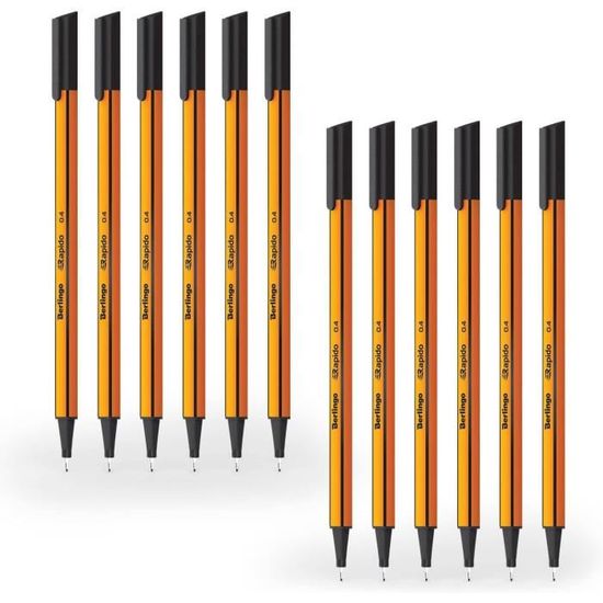 Rapido Lot De 12 Stylos À Pointe Fine De 0,4 Mm, Forme Triangulaire ...