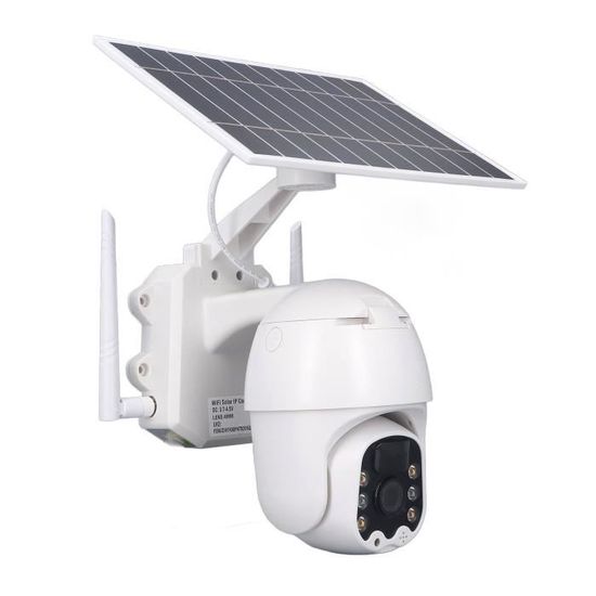 AUN Caméra extérieure sans fil Caméra de sécurité à énergie solaire 3MP ...