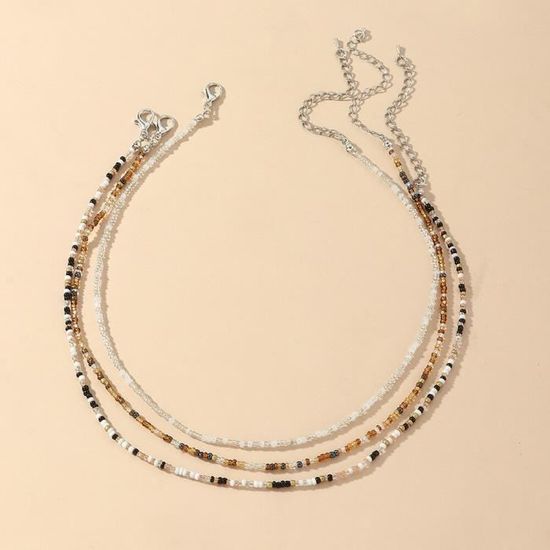 Chaine De Cou Vendue Seule HCV41 Été bohème femmes colliers 3 pièces ...