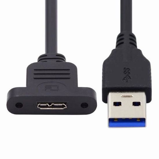 Câble De Type A Usb 3.0 Mâle Vers Micro 3.0 Type-B Femelle À Vis Type ...