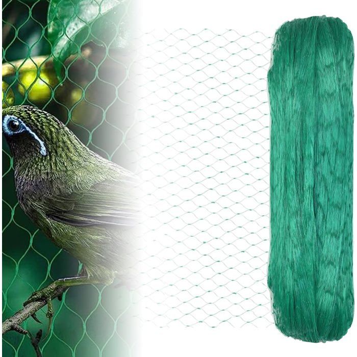 Filet Anti Oiseaux 4 * 10M Filet de Jardin Vert Filet Oiseaux Robuste Filet Arbre Fruitier ...
