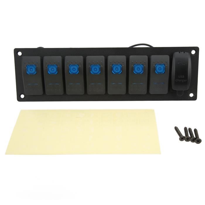Akozon Panneau De Commutation À Bascule Étanche Ip66 7 Gang Avec ...