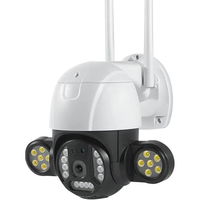 Caméra de Surveillance WiFi Extérieure, 3MP Caméra de Projecteur WiFi ...