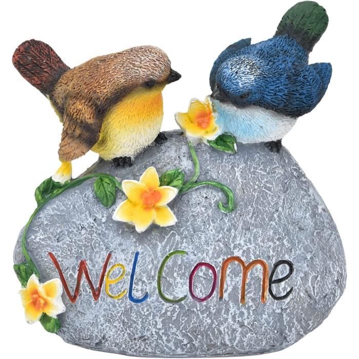 Décoration De Jardin D'Oiseaux, Signe De Bienvenue En Résine ...