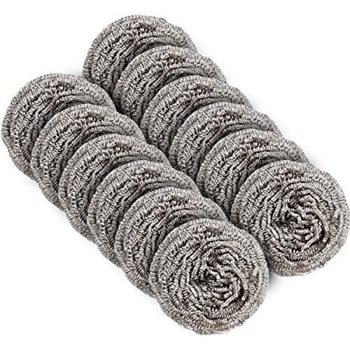 Eponges - Éponge Grattante Acier D inoxydable À Récurer Lot 12 Pcs ...
