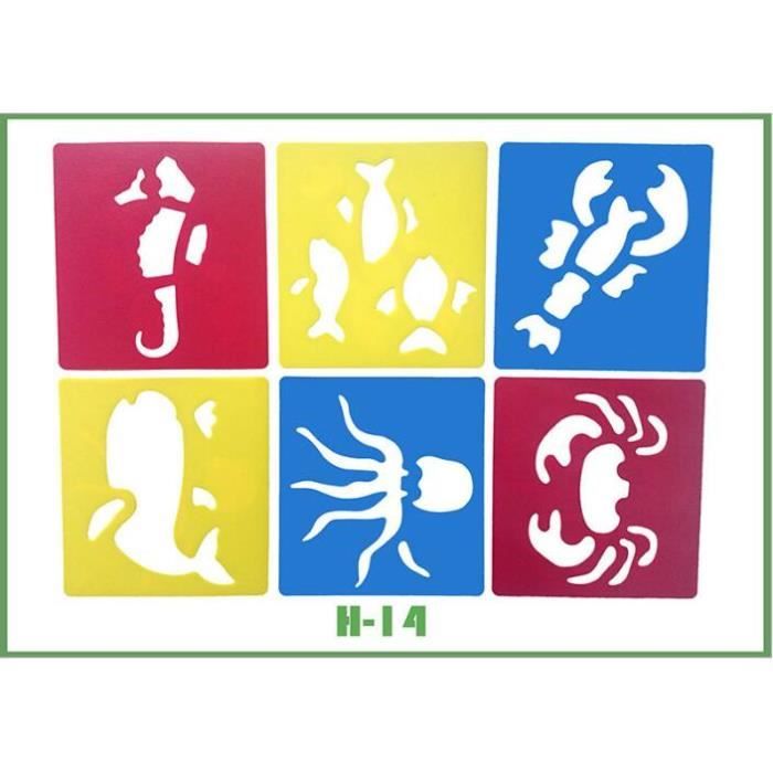 Jeu de coloriage,GYH – pochoirs en plastique,modèle de dessin,règles ...