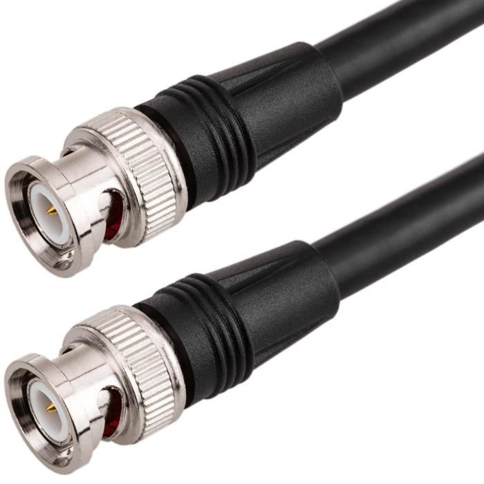 CableMarkt - Câble coaxial BNC 6G HD SDI M/M longueur 2 m - Cdiscount Bricolage