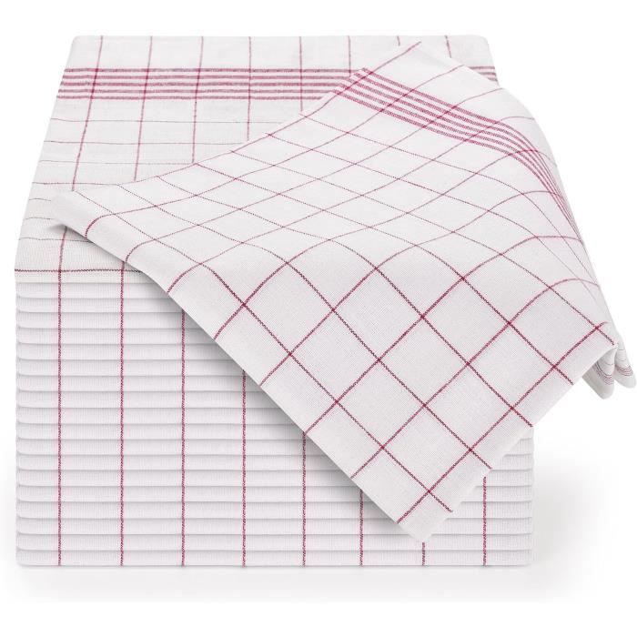 Torchons De Cuisine (Lot De 5, 10 Ou 20) - 50 X 70 Cm Torchon Vaisselle ...