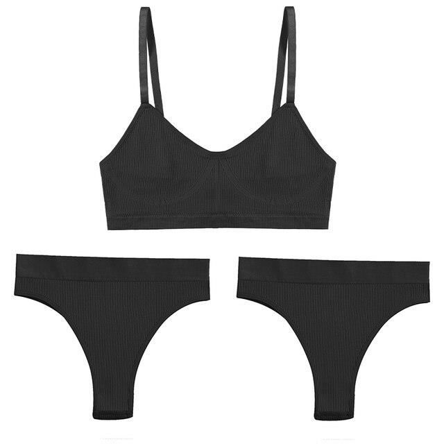 Ensemble Sexy de sport pour femmes Lingerie Push Up string soutien ...