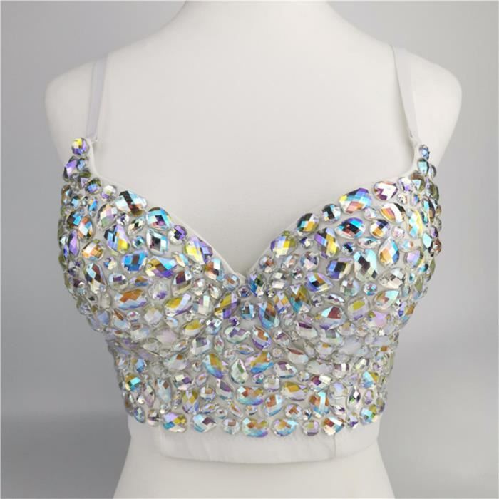 CRAZE Diamant Strass Partie Débardeurs Vêtements Femmes Crop Top Y2K ...