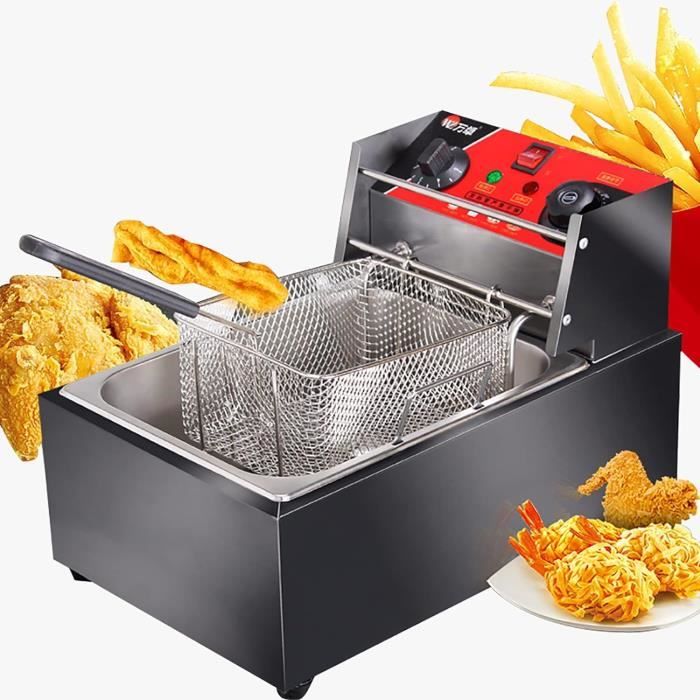 Friteuse Avec Panier, Friteuse Électrique De Comptoir 2500W, Grande ...