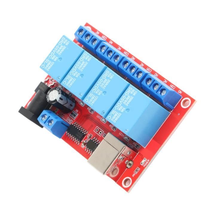 Module de relais (5v)Module Relais 4 Canaux Grande Capacité De Fonction ... Module de relais (5v)Module Relais 4 Canaux Grande Capacité De Fonction ...